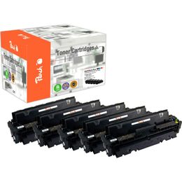 Peach HP 410 X 5 Toner XL (2*bk, c/m/y) ersetzt HP No. 410X, CF410X*2, CF411X, CF412X, CF413X f&uuml;r z.B. HP Color LaserJet Pro MFP M 477 fdw (wiederaufbereitet)
