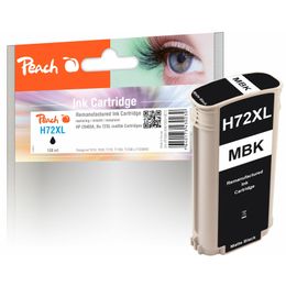 Peach HP 72 XLMBK Druckerpatrone XL bkmt ersetzt HP No. 72XL MBK, C9403A f&uuml;r z.B. HP DesignJet T 1100 24 Inch, HP DesignJet T 1100 44 Inch (wiederaufbereitet)