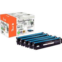 Peach HP 205 A 5 Toner (2*bk, c/m/y) ersetzt HP No. 205A, CF530A*2, CF531A, CF532A, CF533A f&uuml;r z.B. HP Color LaserJet Pro MFP M 180 fndw (wiederaufbereitet)