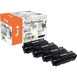 Peach HP 201 X 4 Toner XL (bk, c/m/y) ersetzt HP No. 201X, CF400X, CF401X, CF402X, CF403X f&uuml;r z.B. HP Color LaserJet Pro MFP M 277 dw (wiederaufbereitet)