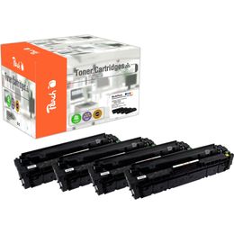 Peach HP 201 A 4 Toner (bk, c/m/y) ersetzt HP No. 201A, CF400A, CF401A, CF402A, CF403A f&uuml;r z.B. HP Color LaserJet Pro MFP M 277 dw (wiederaufbereitet)
