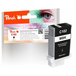 Peach C102 MBK XL-Druckerpatrone matte bk ersetzt Canon PFI-102MBK, 0894B001, 29952626 für z.B. Canon Imageprograf IPF 500, Canon Imageprograf IPF 510 (wiederaufbereitet)