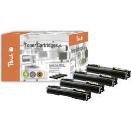 Peach HP 126 A 4 Toner (bk, c/m/y) ersetzt HP No. 126A, CE310A, CE311A, CE312A, CE313A f&uuml;r z.B. HP Color LaserJet Pro CP 1025 nw (wiederaufbereitet)