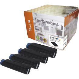 Peach O4212-7405-8 4 Toner (bk, c/m/y) ersetzt OKI No. 4212-7405-8 , 42127405-7408 f&uuml;r z.B. OKI C 5100, OKI C 5100 N, OKI C 5150 N, OKI C 5200 (wiederaufbereitet)