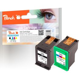 Peach HP 338 2 Druckk&ouml;pfe (bk, col) ersetzt HP No. 338, No. 344, C8765E, C9363E f&uuml;r z.B. HP DeskJet 460, HP DeskJet 460 C, HP DeskJet 460 CB (wiederaufbereitet)
