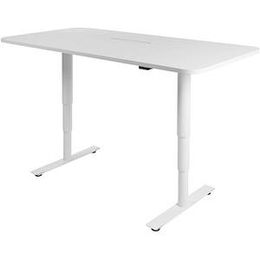 Topstar Sitness X Up Table 30 elektrisch höhenverstellbarer Schreibtisch weiß rechteckig, T-Fuß-Gestell weiß 160,0 x 80,0 cm