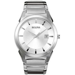 Quarzuhr Bulova "96B015" Armbanduhren silberfarben Herren Quarzuhren