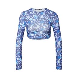 Nasty Gal Shirt Damen Gr&ouml;&szlig;e XXS blau / navy / wei&szlig;