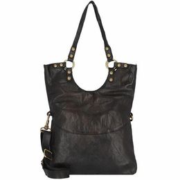 Campomaggi Schultertasche Leder 32 cm nero