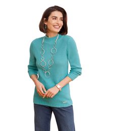 Strickpullover Casual Looks "Pullover" Gr. 54, blau (ozean) Damen Pullover Rollkragenpullover