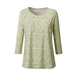 3/4-Arm-Shirt CLASSIC "Shirt" Gr. 48, braun (pistazie, steingrau, bedruckt) Damen Shirts Jersey