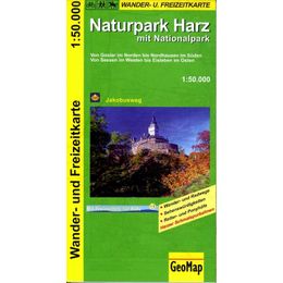 Naturpark Harz mit Nationalpark 1:50.000 - GeoMap, Karte (im Sinne von Landkarte)