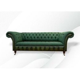 JVmoebel Chesterfield-Sofa Grüner Chesterfield Dreisitzer Luxus Möbel Posltermöbel Design Neu