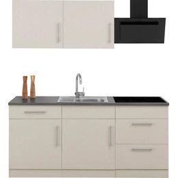 Wiho-Küchen wiho Küchen Küche Cali, wahlweise mit E-Geräten, Breite 180 cm, beige|grau