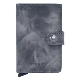 Secrid Miniwallet Vintage Kreditkartenetui Geldbörse RFID Leder 6,5 cm grey black