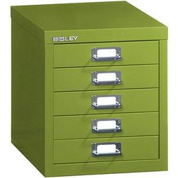 Bisley MultiDrawer™ L125 Schubladenschrank grün 5 Schubladen 27,9 x 38,0 x 32,5 cm