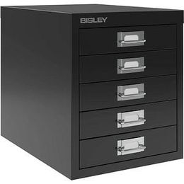 Bisley MultiDrawer™ L125 Schubladenschrank schwarz 5 Schubladen 27,9 x 38,0 x 32,5 cm