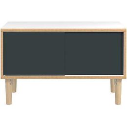 Bisley Sideboard Poise, POS1007W634 verkehrsweiß, anthrazitgrau 100,0 x 45,0 x 62,1 cm