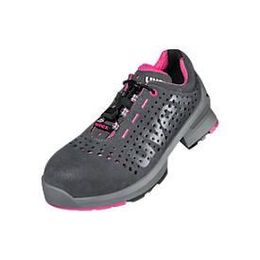 Uvex ESD-Damen-Sicherheitshalbschuh 1 ladies, S1 SRC, gelocht, atmungsaktiv, Weite 10, grau-pink, Größe 40