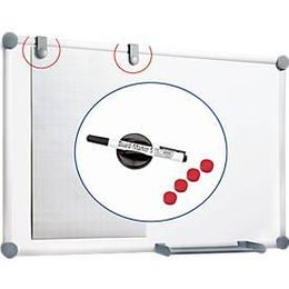 Whiteboard 2000 Maulpro, weiß beschichtet, magnethaftend, B 1200 x H 900 mm + 9-teiliges Zubehör-Set