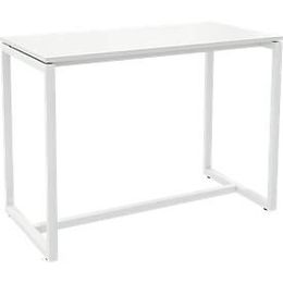 PAPERFLOW Stehtisch Easy Desk, aus Metall, mit Bodenausgleichsschrauben, H 1100 mm, desinfektionsmittelbeständig, weiß/weiß