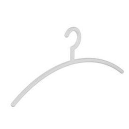 Kunststoff-Kleiderbügel Pador-Concept Nizza, Bügelstärke 12 mm, 10 Stück, weiß