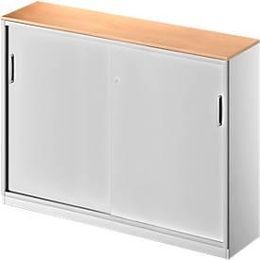 Schäfer Shop Schäfer Shop Genius Schiebetürenschrank TETRIS SOLID, 3 OH, Mitteltrennwand, B 1600 x T 413 x H 1170 mm, Buche/weißalu