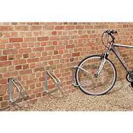 Mottez Fahrrad Wandparker, um 180° schwenkbar, für Reifen bis B 50 mm, B 85 x T 285 x H 328 mm, Stahl verzinkt, 1 Einstellplatz