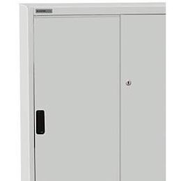 Schäfer Shop Schäfer Shop Select Schiebetürenschrank, mit 3 Einlegeböden, B 950 x T 400 x H 1150 mm, Stahl, lichtgrau