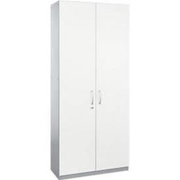 Schäfer Shop Schäfer Shop Genius Flügeltürenschrank TETRIS SOLID, Stahlkorpus, 6 OH, B 1000 mm, abschließbar, weiß/weißalu