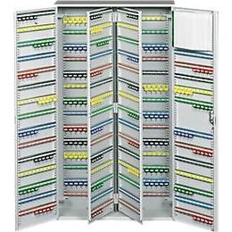 format Schlüsselschrank, lichtgrau, für 780 Schlüssel, Türöffnungswinkel 90°