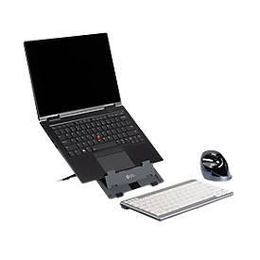 bakkerelkhuizen Laptop Ständer Bakker Elkhuizen Ergo-Q 160, für Laptops & Tablets bis 17”, ergonomisch, B 215 x T 266 x H 7,5 mm, Aluminium, dunkelgrau-matt