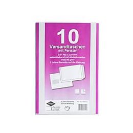 Versandtaschen Eurokuvert, DIN C5, mit Fenster, haftklebend, 10 Stück, Papier, weiß