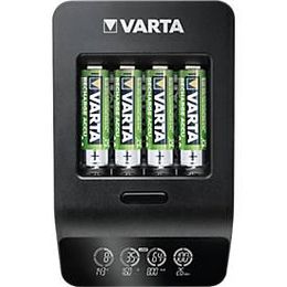 Batterieladegerät Varta LCD Smart Charger, für 4 x Mignon AA/Micro AAA & 1 x USB, 2 Modi, LCD-Anzeige, inkl. 4 Akkus