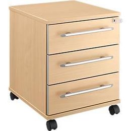 Schäfer Shop Schäfer Shop Select Rollcontainer Moxxo IQ 333, 3 Schübe, B 410 x T 495 x H 510 mm, abschließbar, Ahorn-Dekor