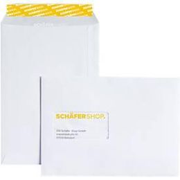Schäfer Shop Schäfer Shop Genius Versandtaschen, DIN C5, mit Fenster, haftklebend, 90 g/m², 500 Stück, offset-weiß