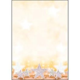 Sigel Weihnachts-Motiv-Papier Glitter Stars, DIN A4, 100 Blatt