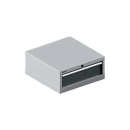 Schäfer Shop Schäfer Shop Select Schubladenschrank 27-27, 1 Schub, bis 75 kg, B 564 x T 572 x H 250 mm, anthrazitgrau/weißaluminium