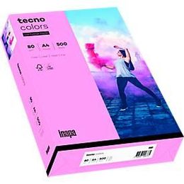 Farbiges Kopierpapier tecno colors, DIN A4, 80 g/m², rosa, 1 Paket = 500 Blatt