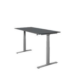 Schäfer Shop Schäfer Shop Select Schreibtisch SET UP, elektrisch höhenverstellbar, Rechteck, T-Fuß, B 1800 x T 800 x H 645-1290 mm, graphit/weißaluminium