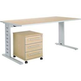 Schäfer Shop Schäfer Shop Select Büromöbelset 2-tlg. Moxxo IQ Schreibtisch B 1600 x T 800 mm, C-Fuß