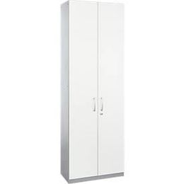 Schäfer Shop Schäfer Shop Genius Flügeltürenschrank TETRIS SOLID, Stahlkorpus, 6 OH, B 800 mm, abschließbar, weiß/weißalu