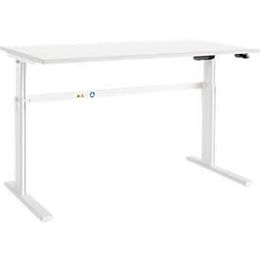 Schäfer Shop Schäfer Shop Select Schreibtisch Moxxo IQ, elektrisch höhenverstellbar, Rechteck, C-Fuß, B 1600 x T 800 x H 725-1185 mm, weiß