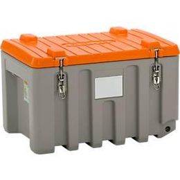 Transport- und Pritschenbox CEMO CEMbox 150, Polyethylen, 150 l, L 800 x B 600 x H 530 mm, stapelbar, grau/orange