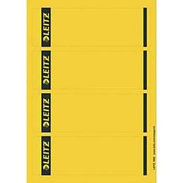 Leitz® Rückenschilder kurz, PC-beschriftbar, Rückenbreite 80 mm, selbstklebend, 100 St., gelb
