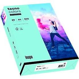 Farbiges Kopierpapier tecno colors, DIN A4, 80 g/m², hellblau, 1 Paket = 500 Blatt