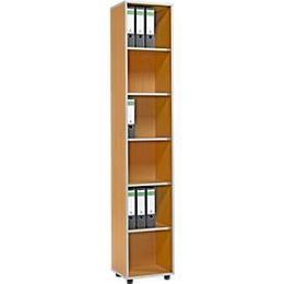 Schäfer Shop Schäfer Shop Select Regal MOXXO IQ, Holz, 6 Fächer, 6 OH, B 401 x T 362 x H 2168 mm, Buche-Dekor