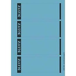 Leitz® Rückenschilder kurz, PC-beschriftbar, Rückenbreite 80 mm, selbstklebend, 100 St., blau