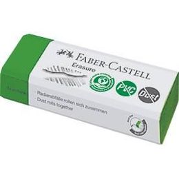 Radierer Faber-Castell Erasure Dust-Free, für schmierfreies Radieren, PVC-frei, B 45 x T22 x H 13 mm, grün