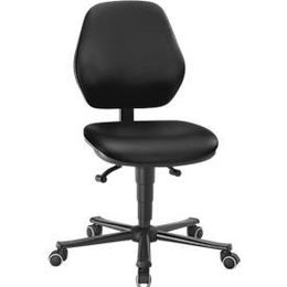 bimos Labordrehstuhl LEANOS 9133, mit Rollen, Kunstleder, schwarz